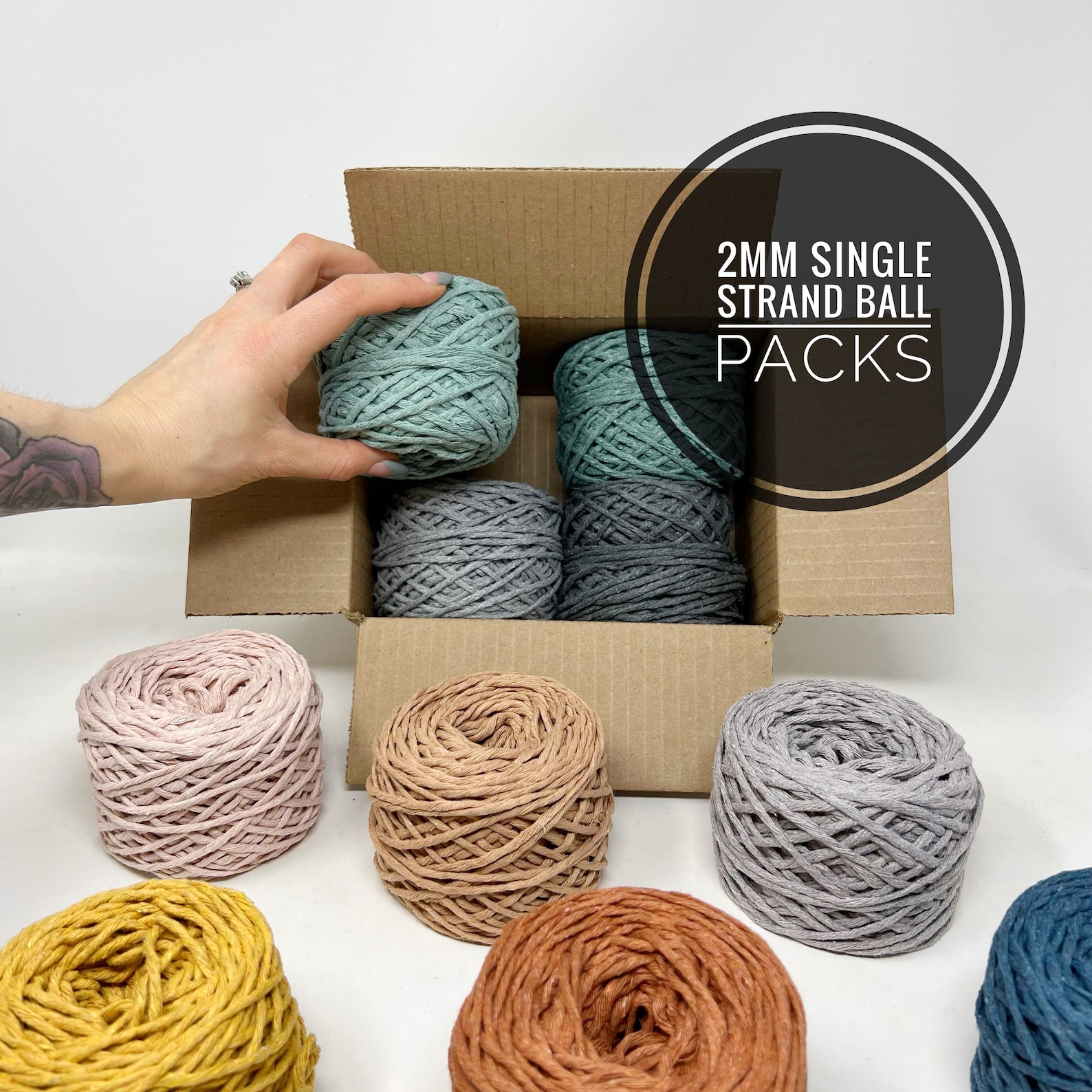 2mm Macrame String/6-pack Bulk String/colouful Warp | Etsy