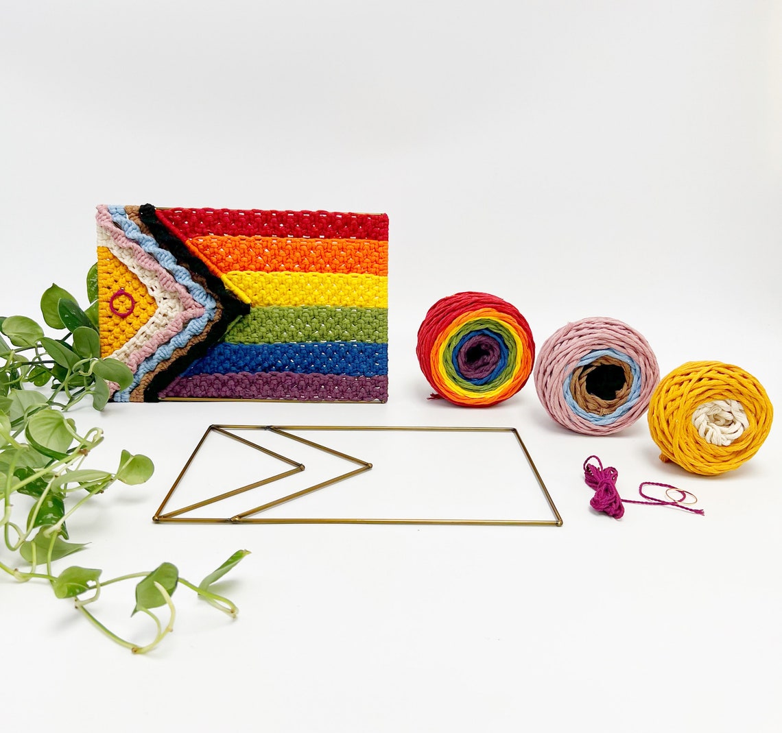 LGBTQ2S Pride Flag Diy Home Made Progress Pride Flag Kit Etsy Canada