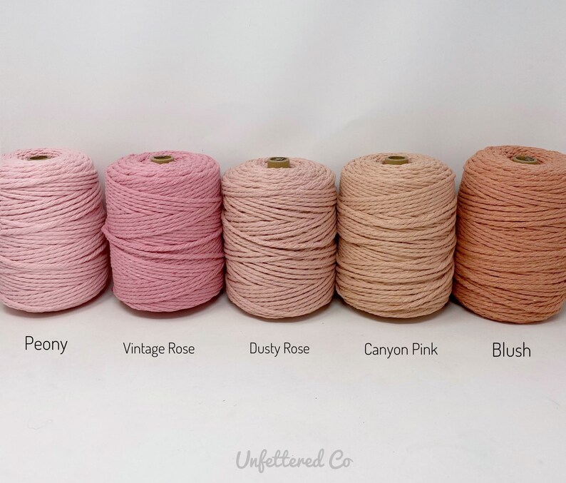 4mm Macrame Cord/3 Ply Coloured Macrame Cord/Triple Strand | Etsy