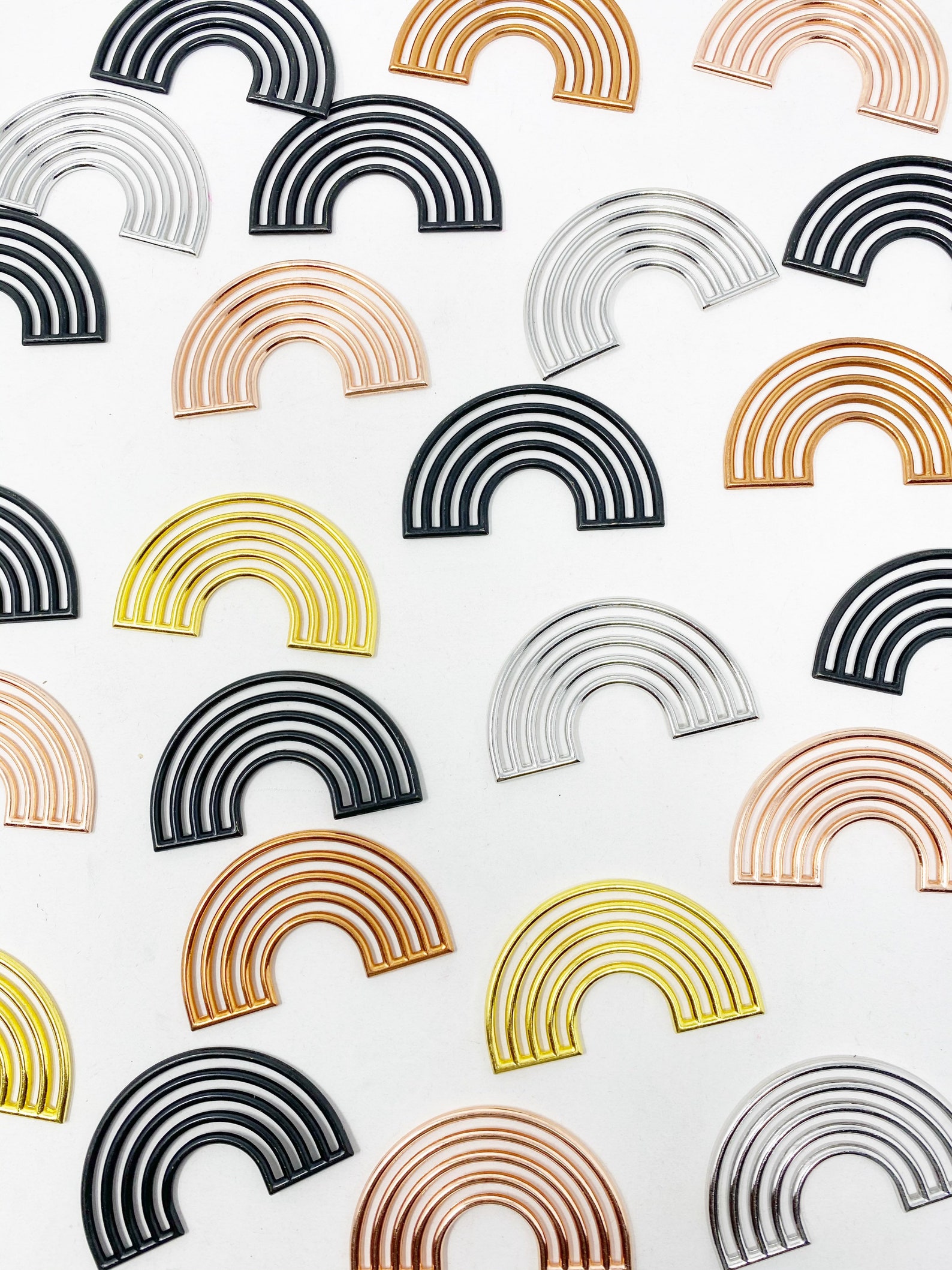 Ten-pack of Tiny Metal Rainbow Frames / Boho Rainbow Charms / - Etsy Sweden