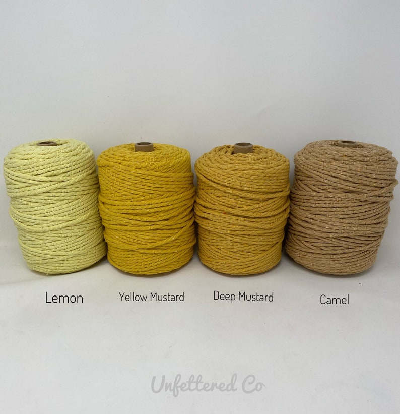 4mm Macrame Cord/3 Ply Coloured Macrame Cord/Triple Strand | Etsy