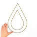 Copper Coloured Teardrop Frame/ Metal Frames/supplies/dreamcatcher Hoop ...