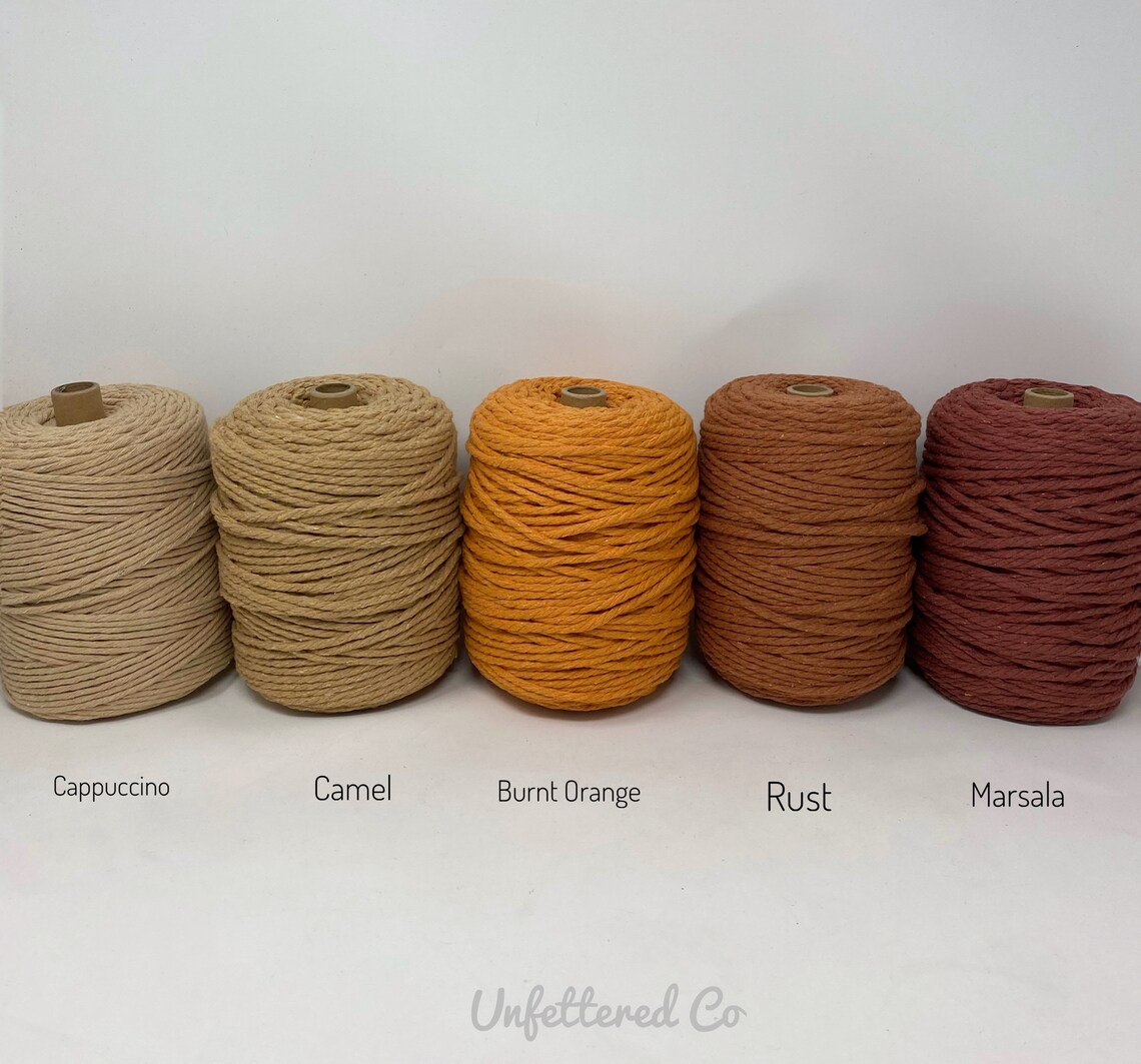 4mm Macrame Cord/3 Ply Coloured Macrame Cord/Triple Strand | Etsy