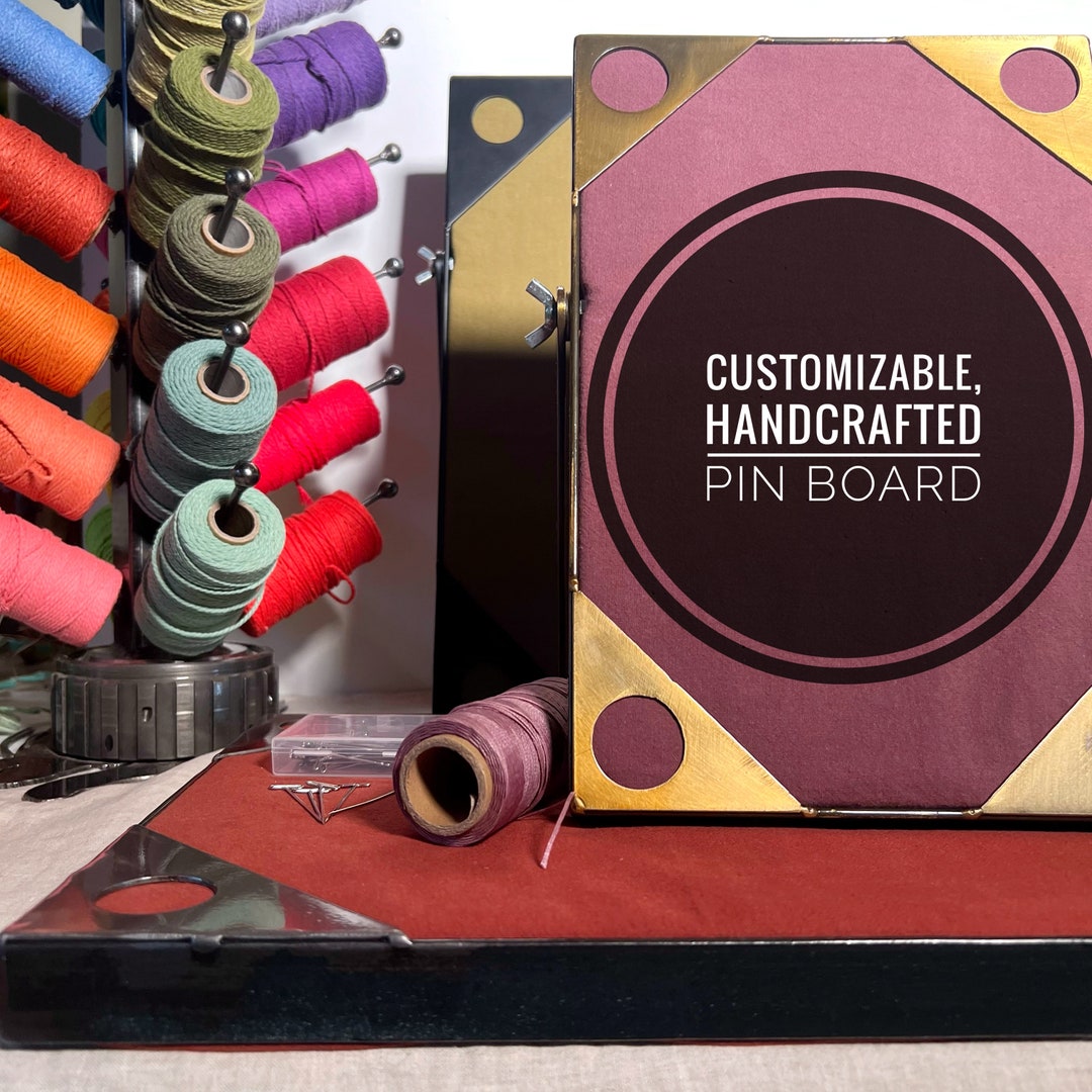 Pin Board / Customizable Handcrafted Standing Macrame Pin Board ...
