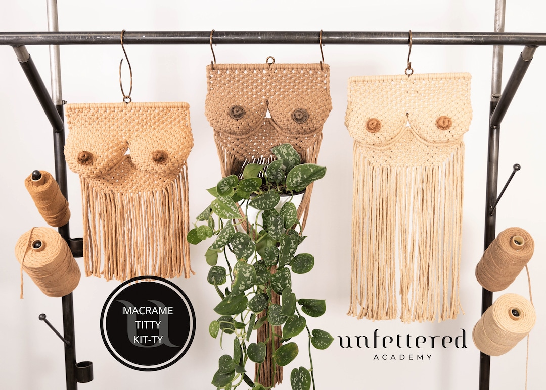 3D Macrame Titty Kit-y / Creative Kits / Macrame Kits and Tutorials / Craft Kits for Adults ...