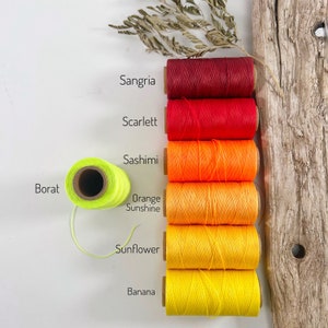 1mm Waxed Polyester Cord / 5-pack Choose Your Own Colours / Flat Waxed ...