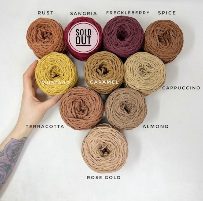 2mm Macrame String/6-pack Bulk String/colouful Warp | Etsy