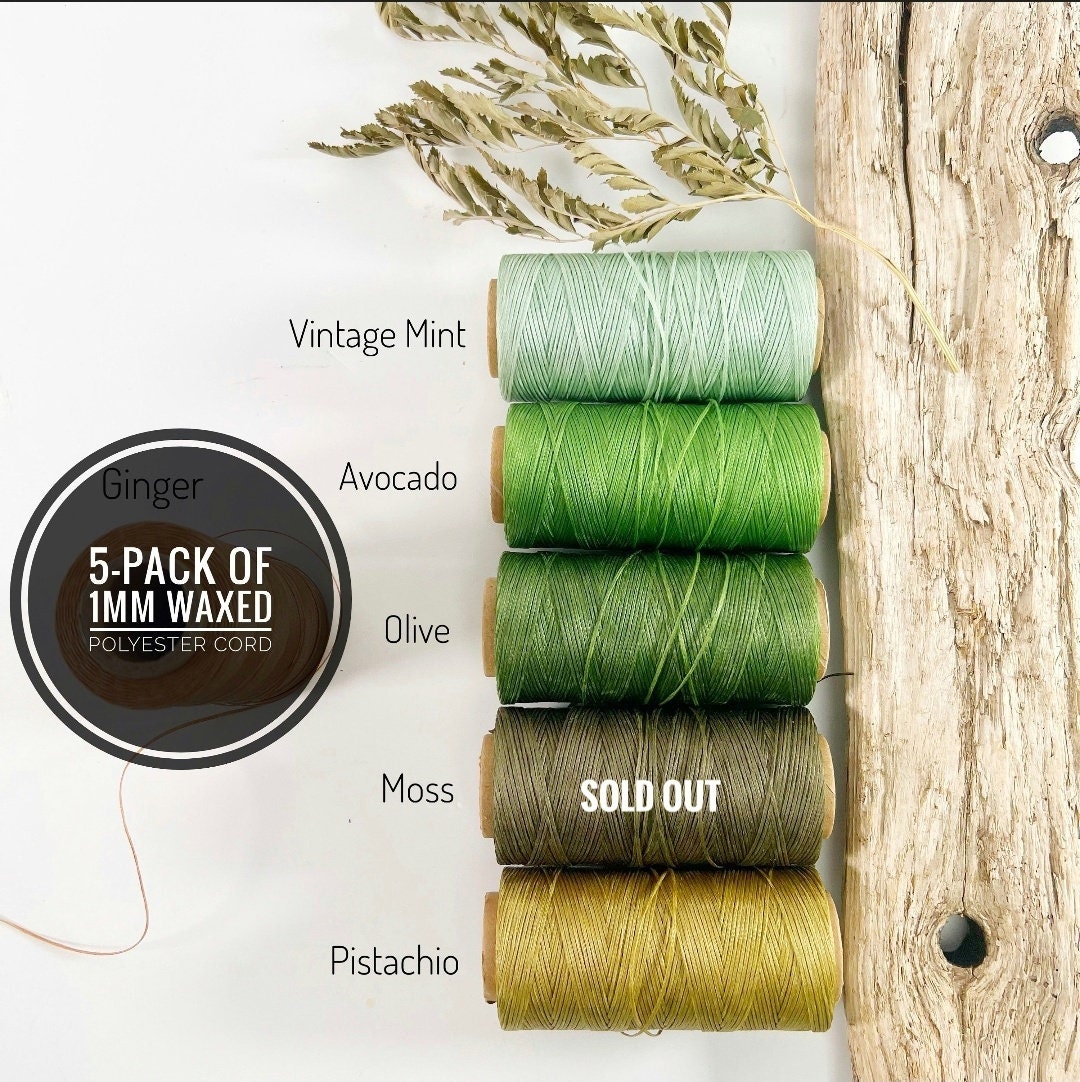 1mm Waxed Polyester Cord / 5-pack Choose Your Own Colours / - Etsy
