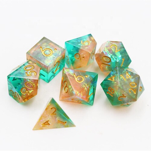 Sharp Edge Resin Dice Dnd Dice Set RPG Dice Dungeons and - Etsy
