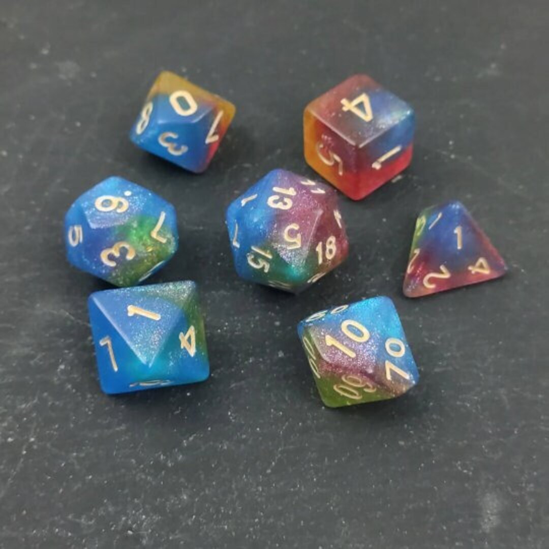 Milky Way Galaxy 7pc Dice Set for D&D - Etsy