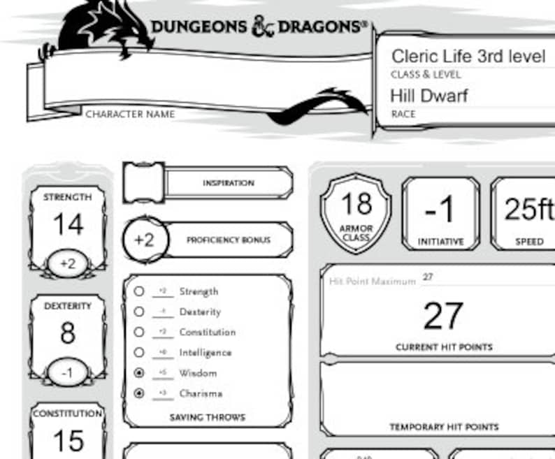 Pre-generated D&D Characters - for Dungeons and Dragons - Etsy
