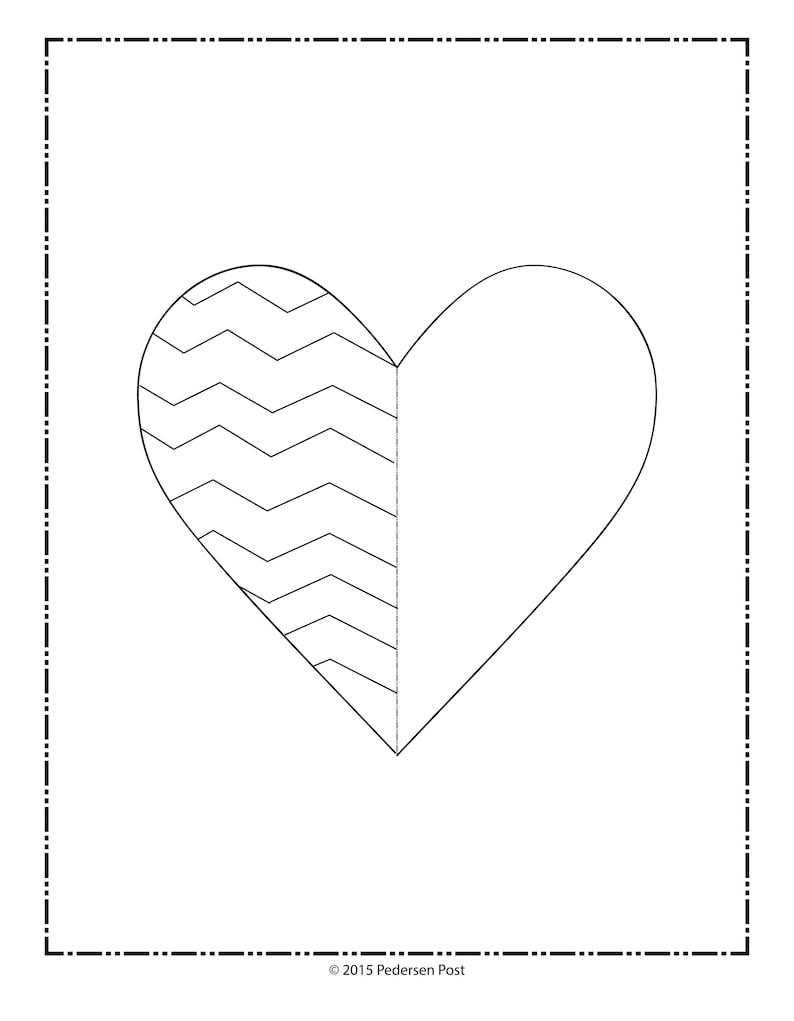 Valentine's Day Symmetry Art - Etsy