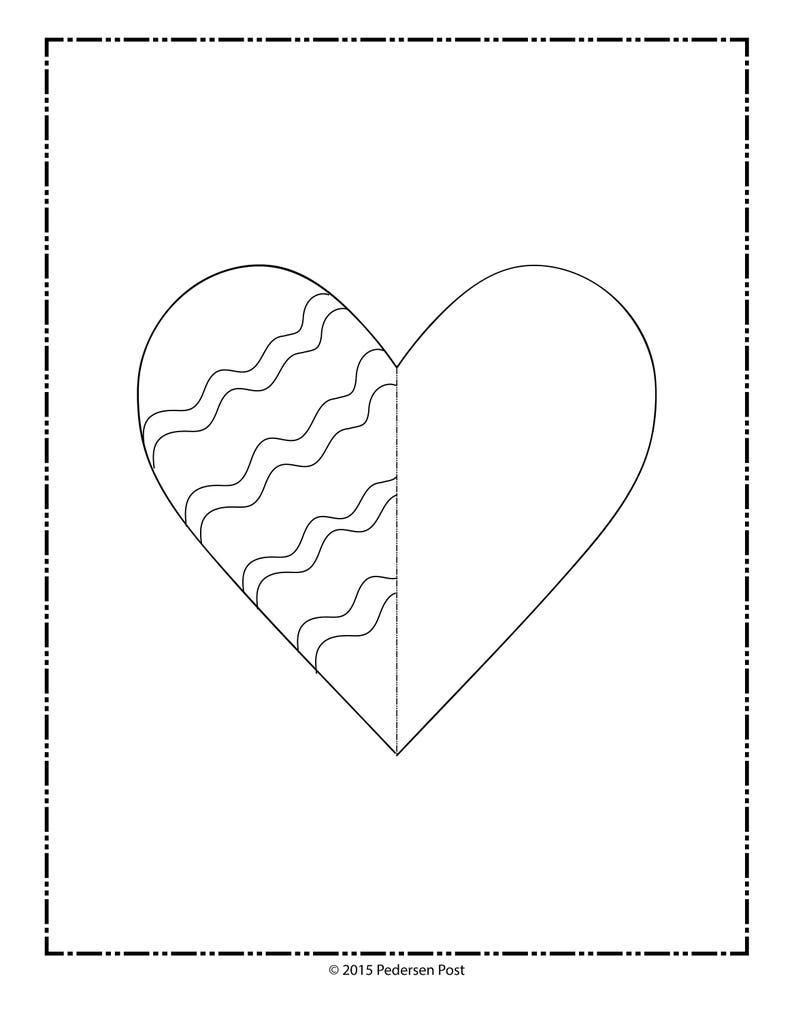 Valentine's Day Symmetry Art - Etsy