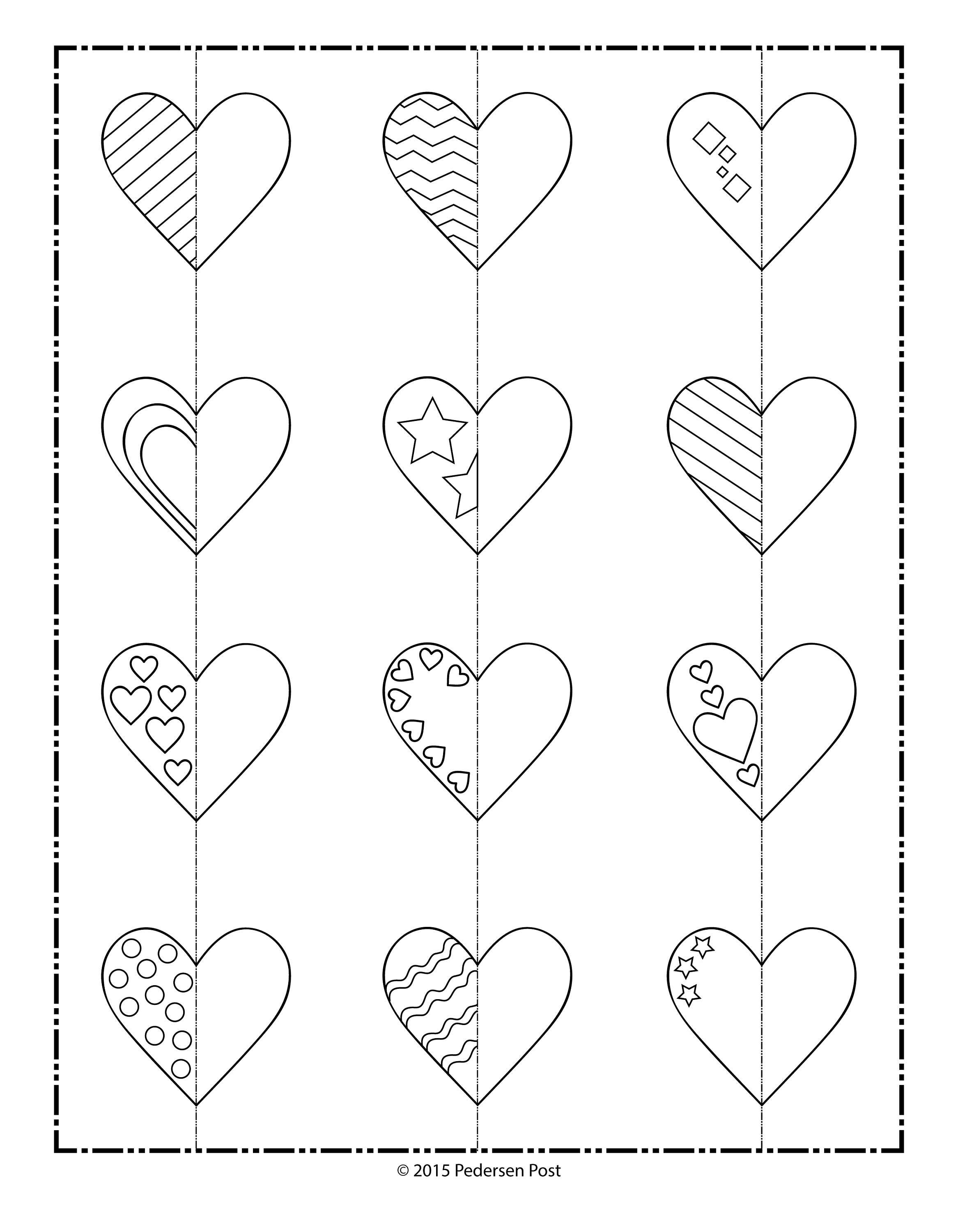 Valentine's Day Symmetry Art - Etsy