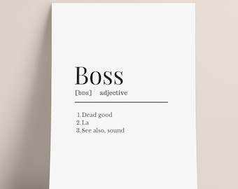 Boss Gift, Funny Boss Gift, Boss Definition, Boss Gift for Christmas ...