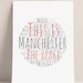 Manchester Definition Print and Born in Manchester Print Set ...