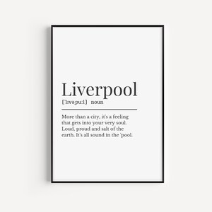 Liverpool Definition Print, Definition Print for a Liverpudlian ...