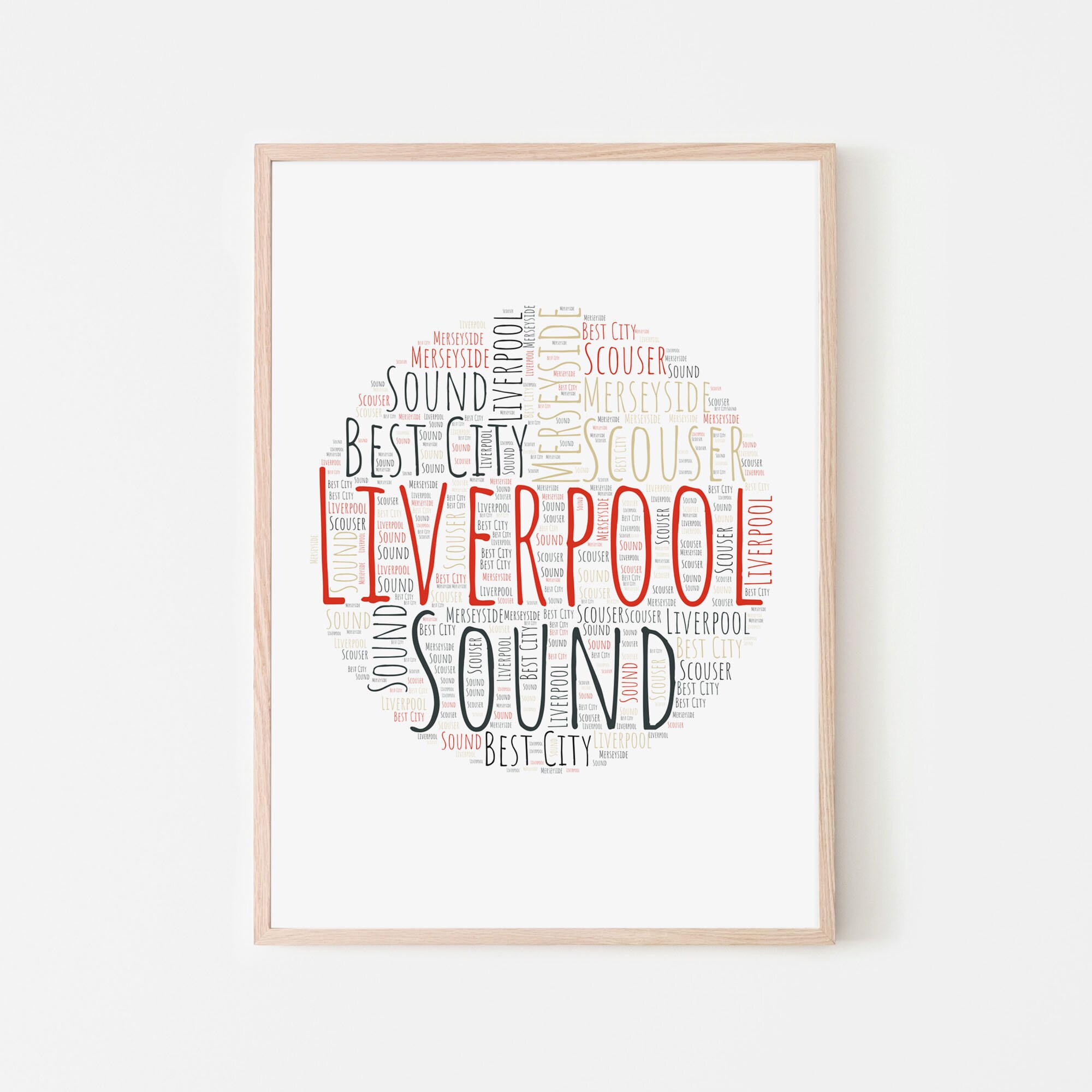 Liverpool In Words Print in A4 or A5 Size Liverpool Word | Etsy