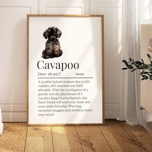 Cavapoo Definition Print, Wall Print for Cavapoo Owner, Cavapoo Print, Dog Owner Gift, Cavapoo ...