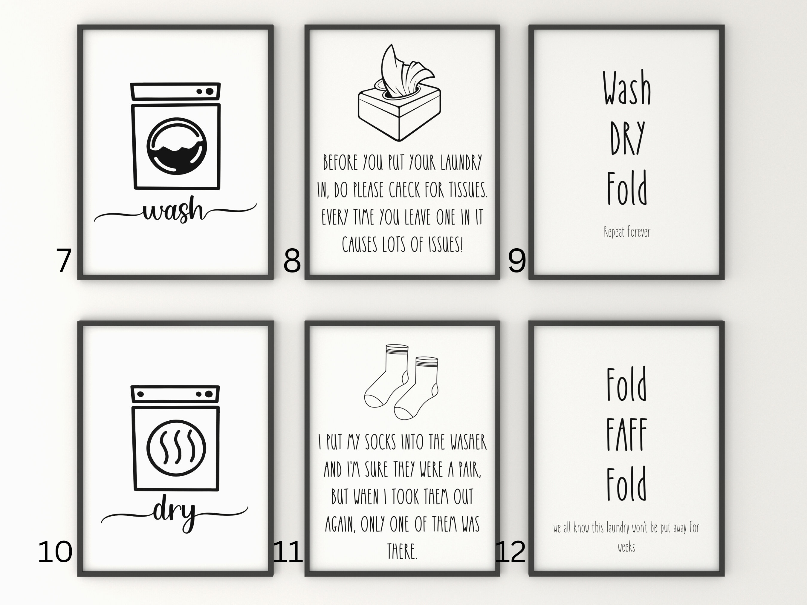 Laundry Prints Utility Room Wall Prints Laundry Room Art - Etsy UK