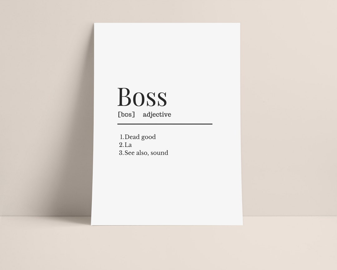 Boss Definition Word Print, Liverpool Word Print, Scouse Slang Print ...
