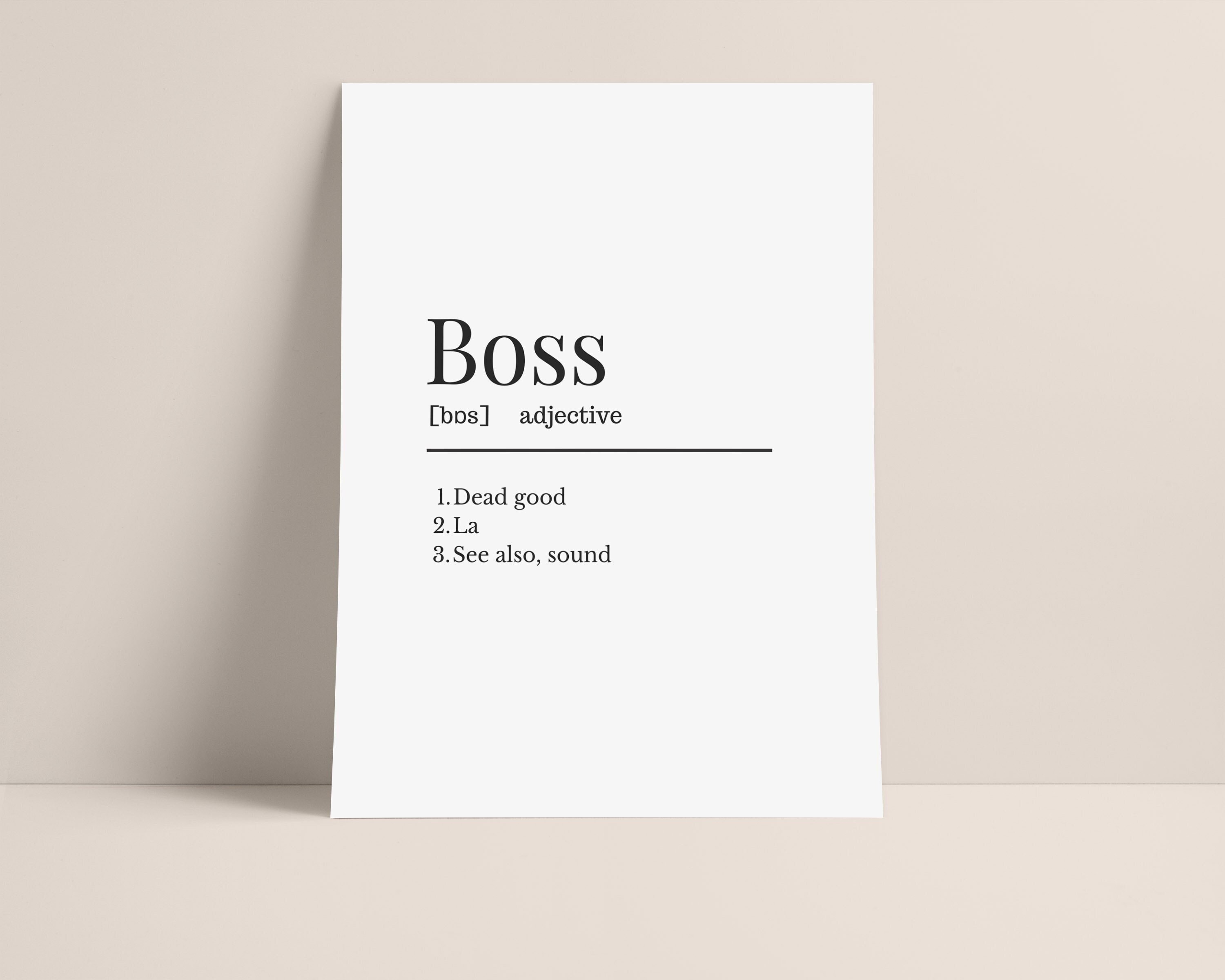 Boss Definition Word Print Liverpool Word Print Scouse Slang - Etsy UK