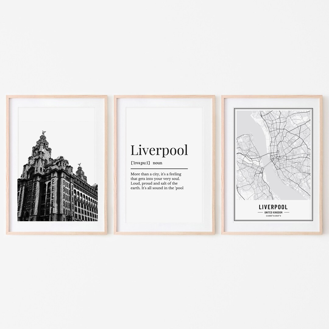 Liverpool Definition Print Set, Set of 3 Prints, Scouse Definition ...