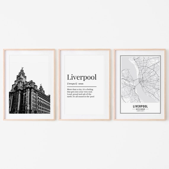 Liverpool Definition Print Set Set of 3 Prints Scouse | Etsy