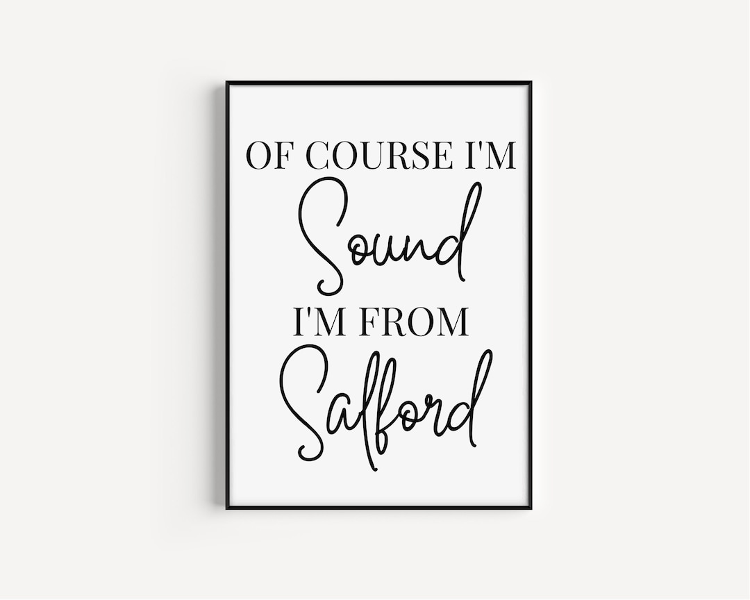 Salford Print, Print for a Salfordian, Salford Wall Print, Salford Wall ...