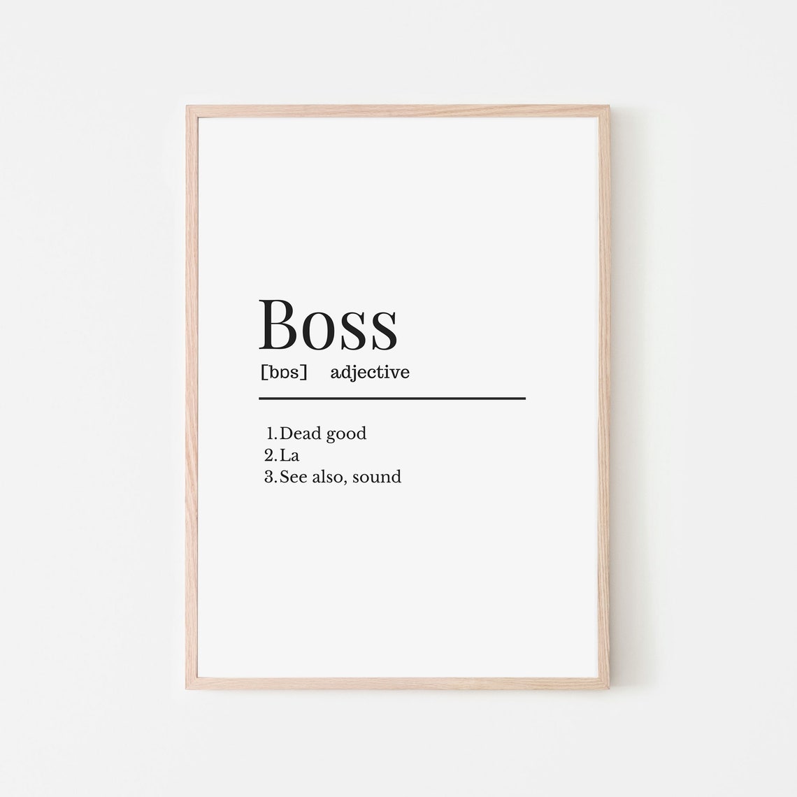 Boss Definition Word Print Liverpool Word Print Scouse Slang - Etsy UK