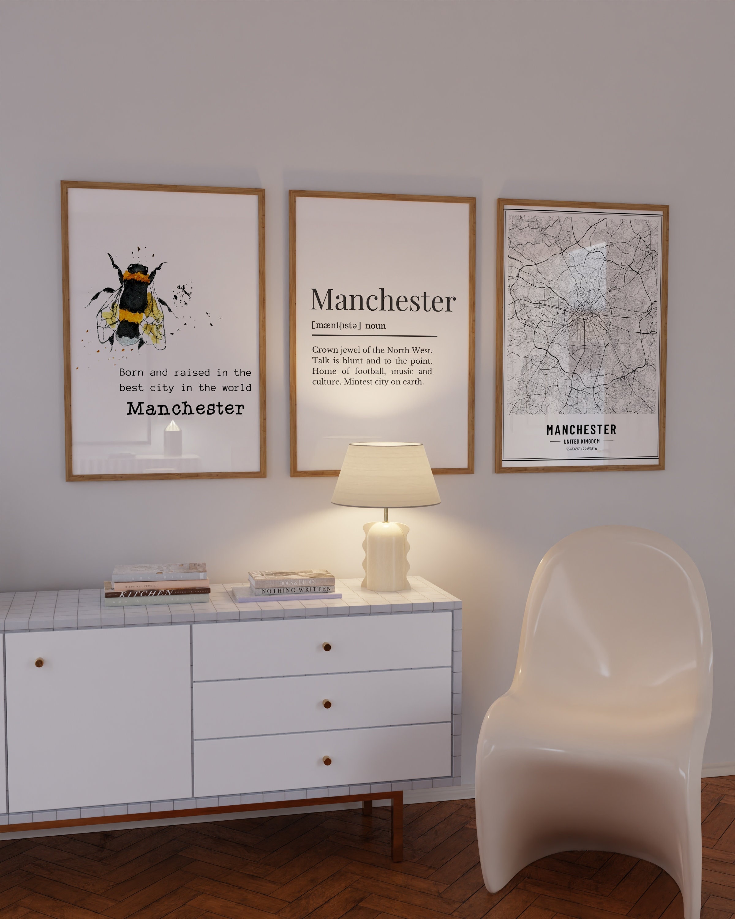 Manchester Prints Set of 3 Manchester Inspired Wall Prints - Etsy UK