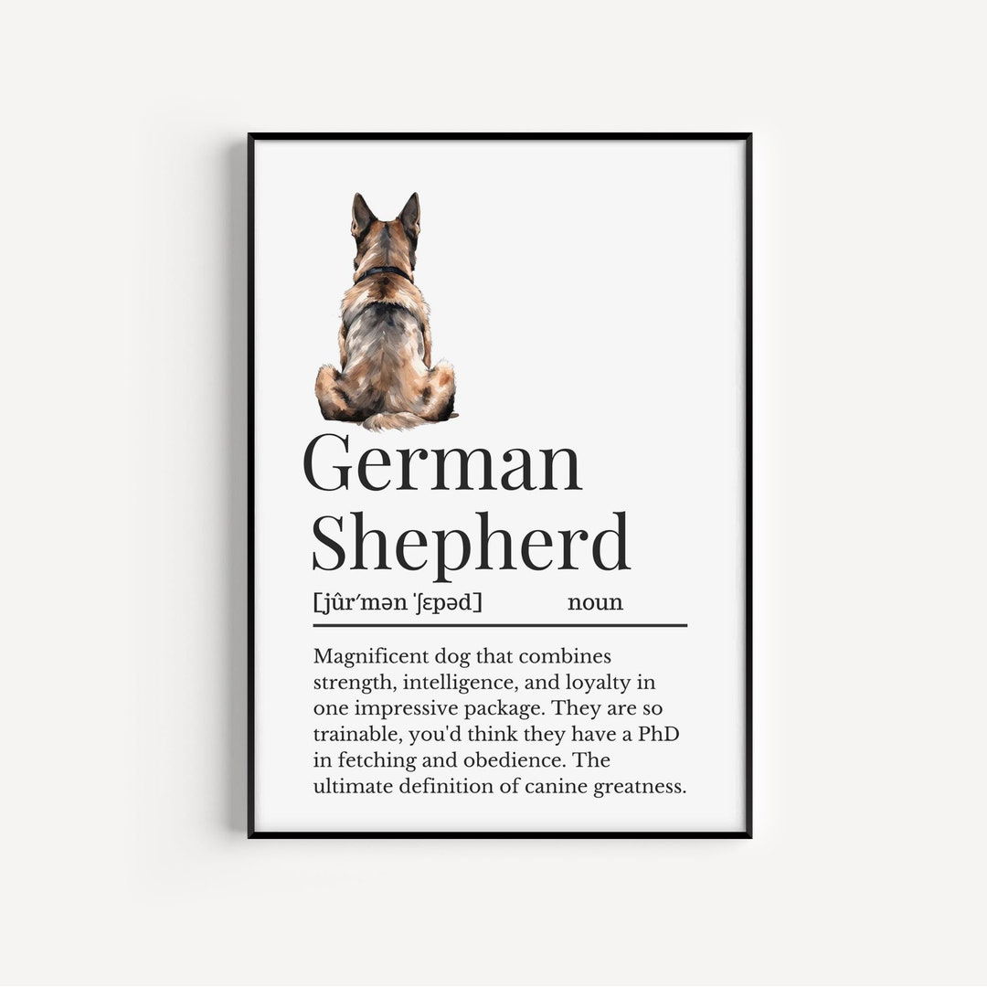 German Shepherd Definition Print Wall Print for German - Etsy