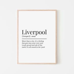 Liverpool Definition Print, Definition Print for a Liverpudlian ...
