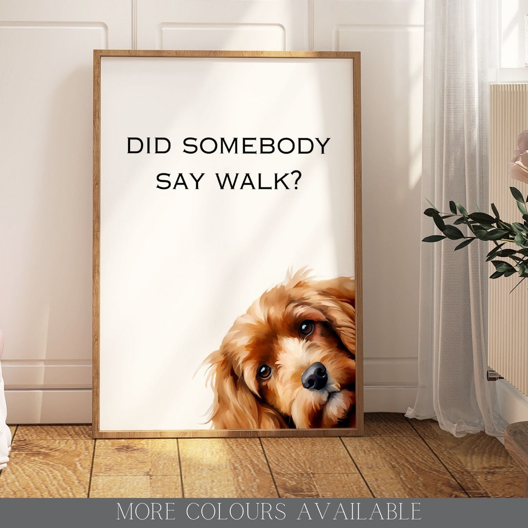 Cockapoo Dog Walk Print, Cockapoo Wall Print, Cockapoo Owner Gift ...