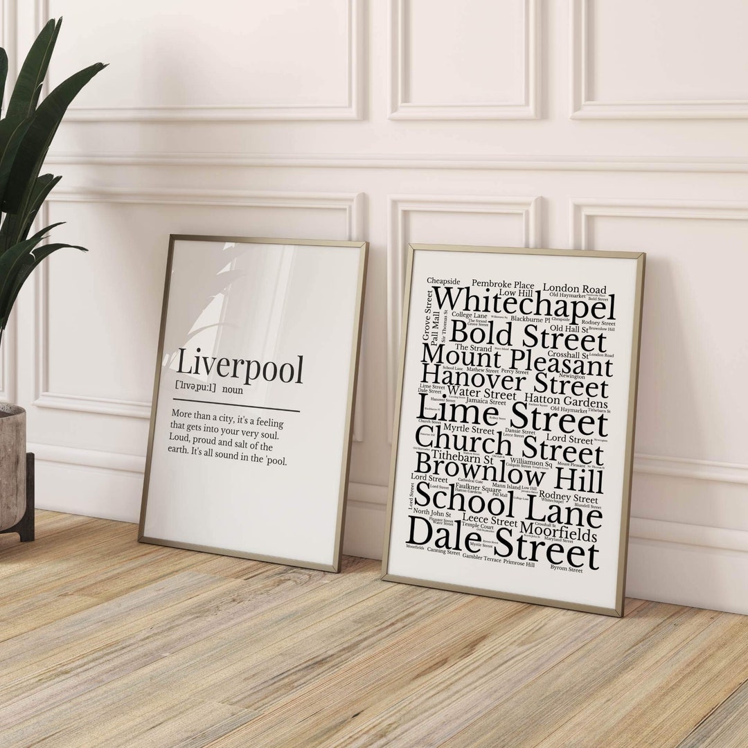 Liverpool Definition Print and Liverpool Street Print, Liverpool Prints ...