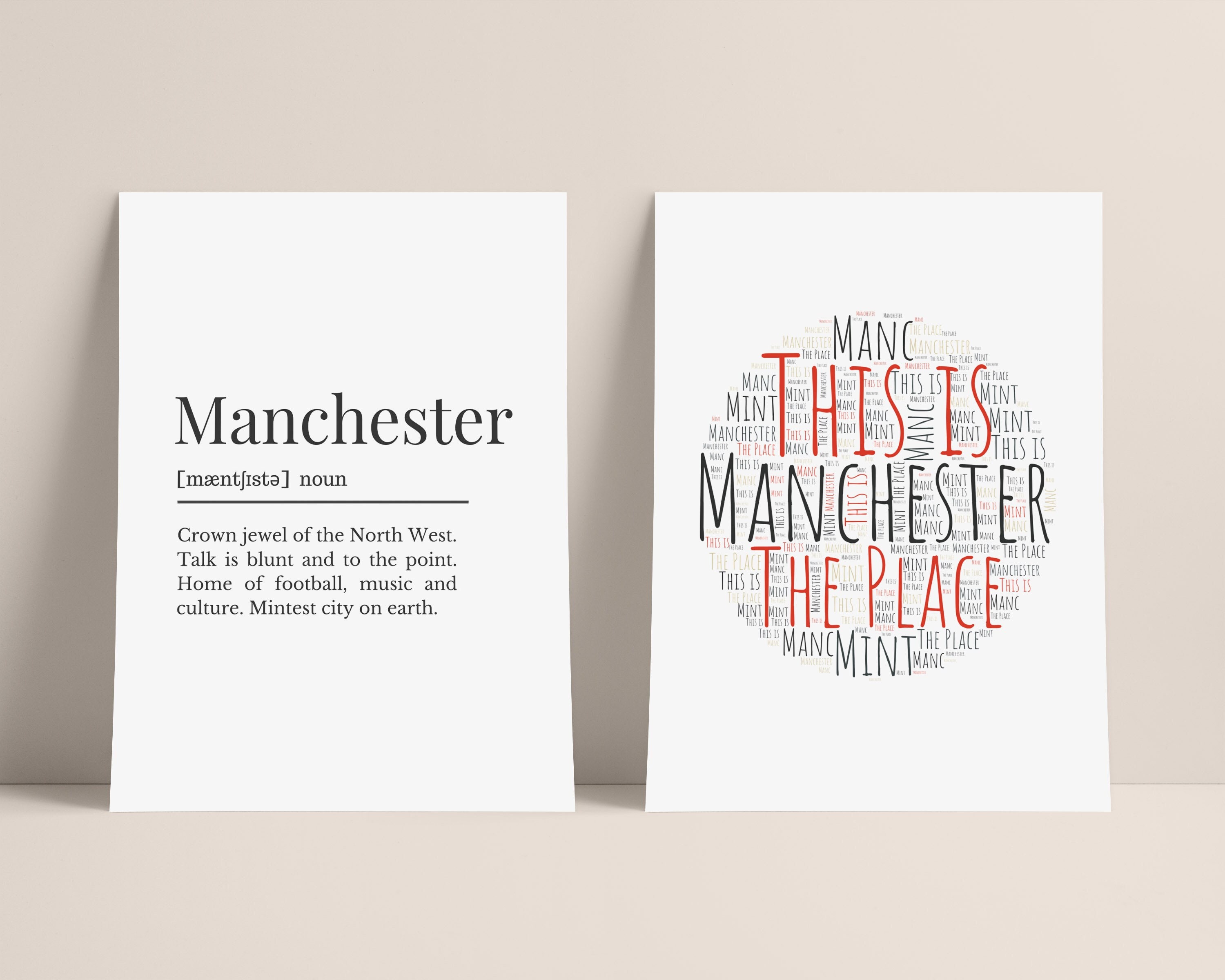 Manchester Definition Print and Manchester Words Print, Manchester ...