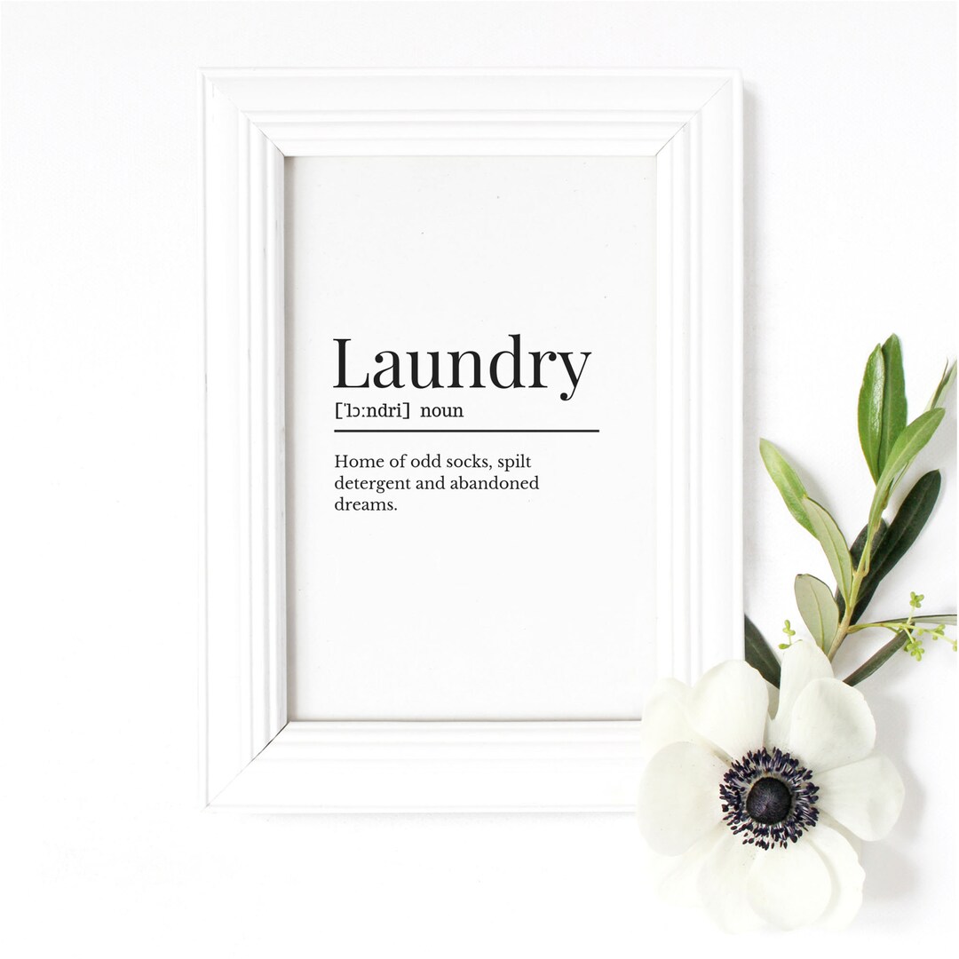 Laundry Definition Print in A4 or A5 Size - Etsy