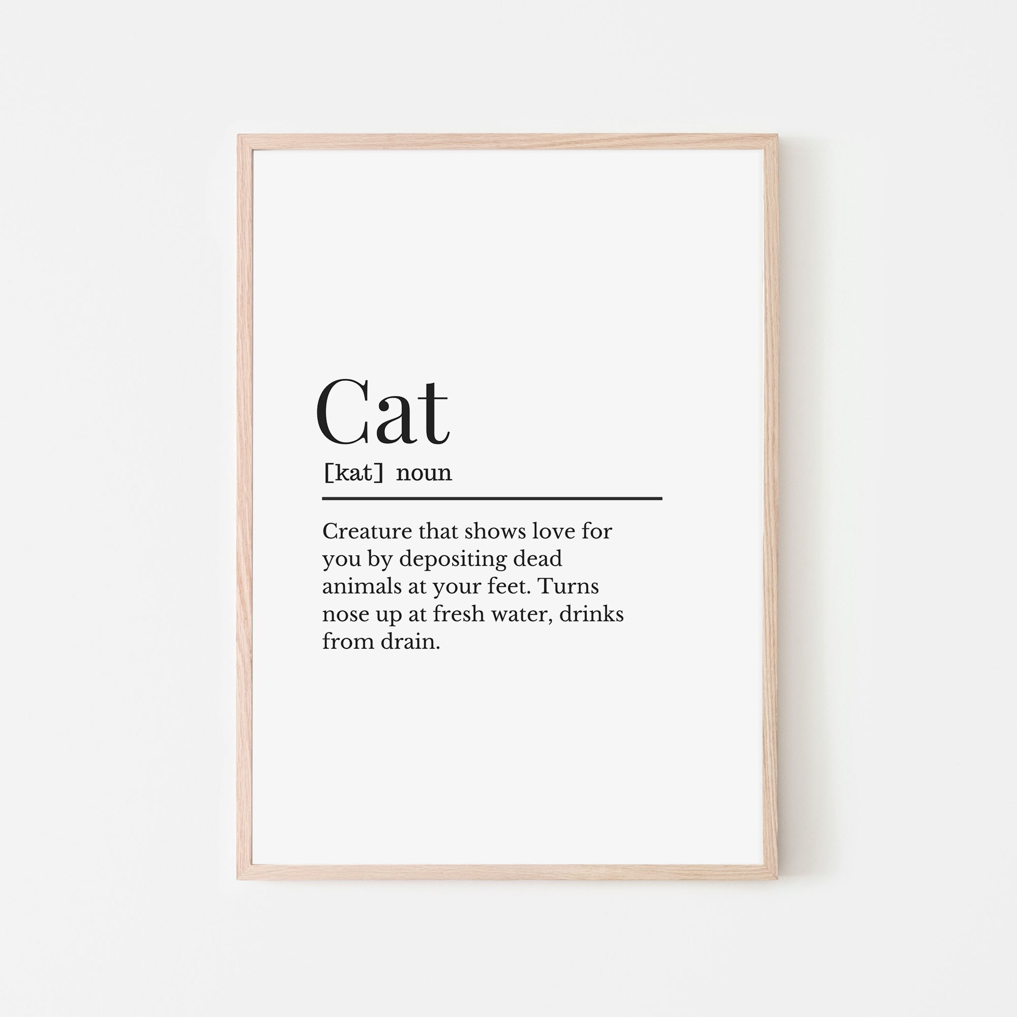 Definition of a Cat Wall Print Funny Cat Observations Print - Etsy