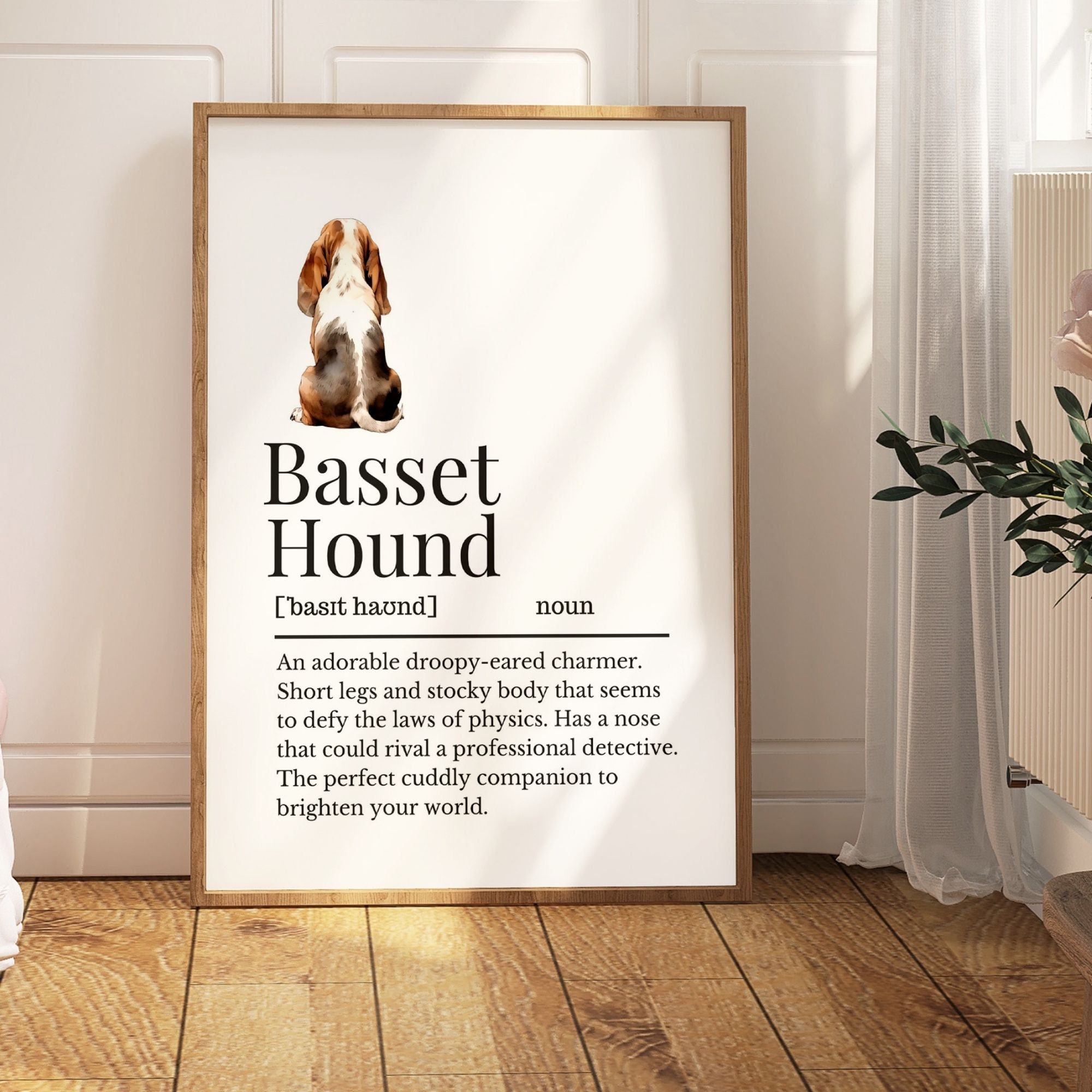 Basset Hound Definition Print, Wall Print for Basset Hound Owner, Dog ...