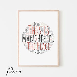Manchester Wall Prints, Manchester Definition Print, Born in Manchester ...