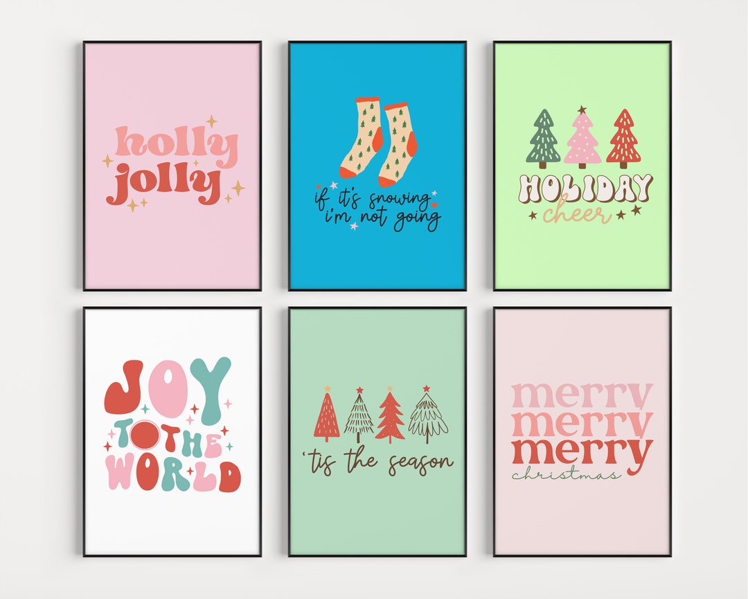 Modern Christmas Prints, Christmas Decor for Living Room, Christmas ...