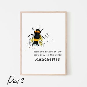 Manchester Wall Prints, Manchester Definition Print, Born in Manchester ...