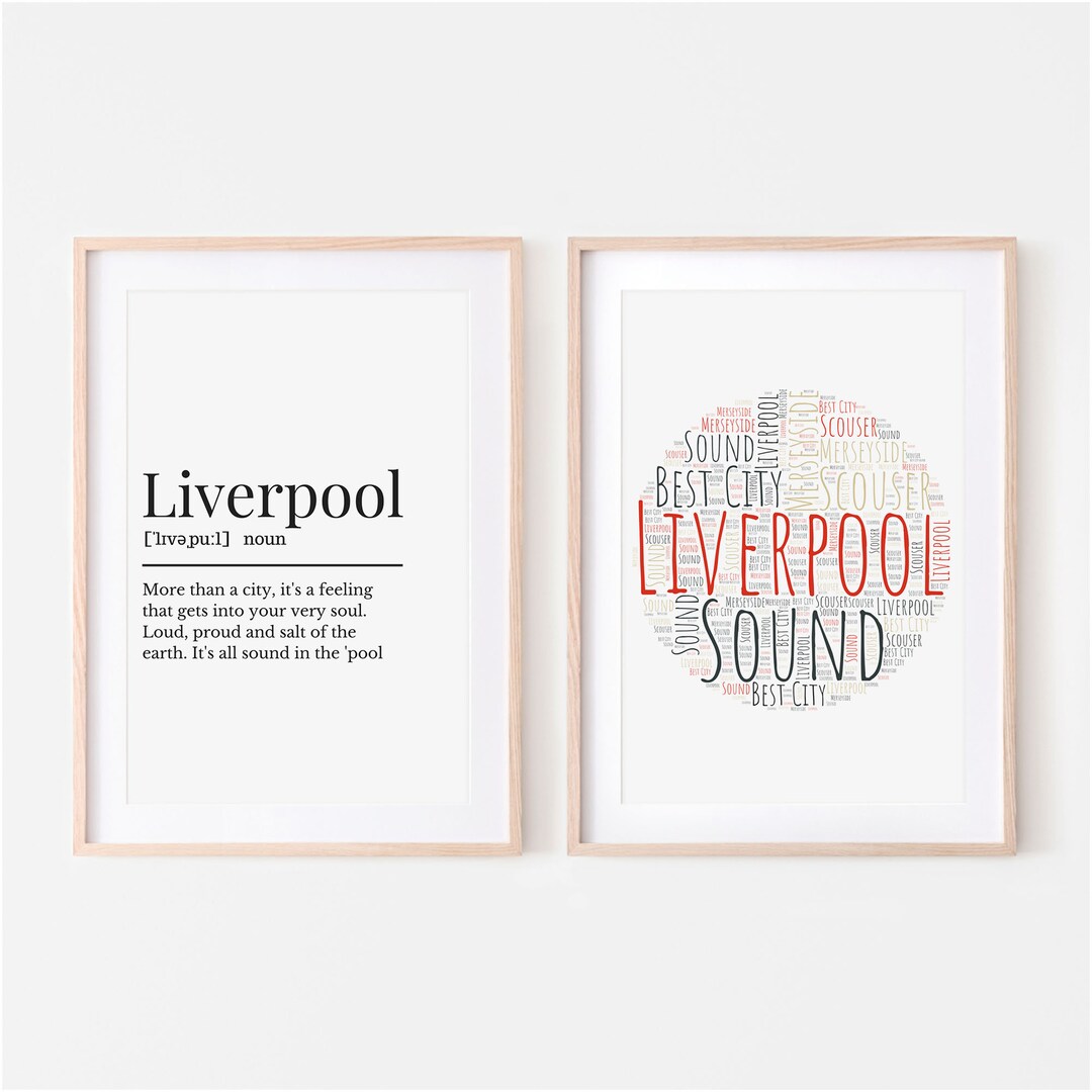 Liverpool Definition Print and Liverpool Words Print, Liverpool Prints ...