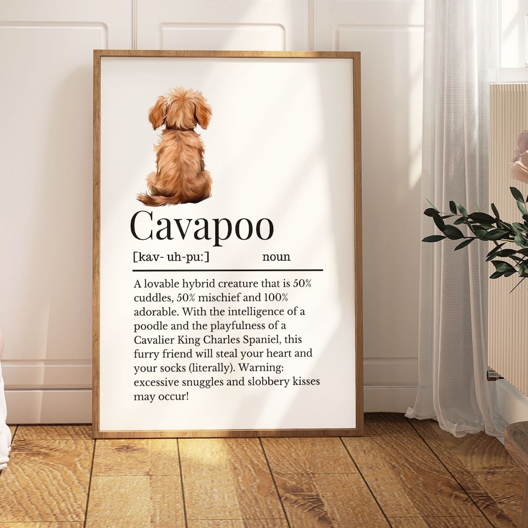 Cavapoo Definition Print, Wall Print for Cavapoo Owner, Cavapoo Print, Dog Owner Gift, Cavapoo ...