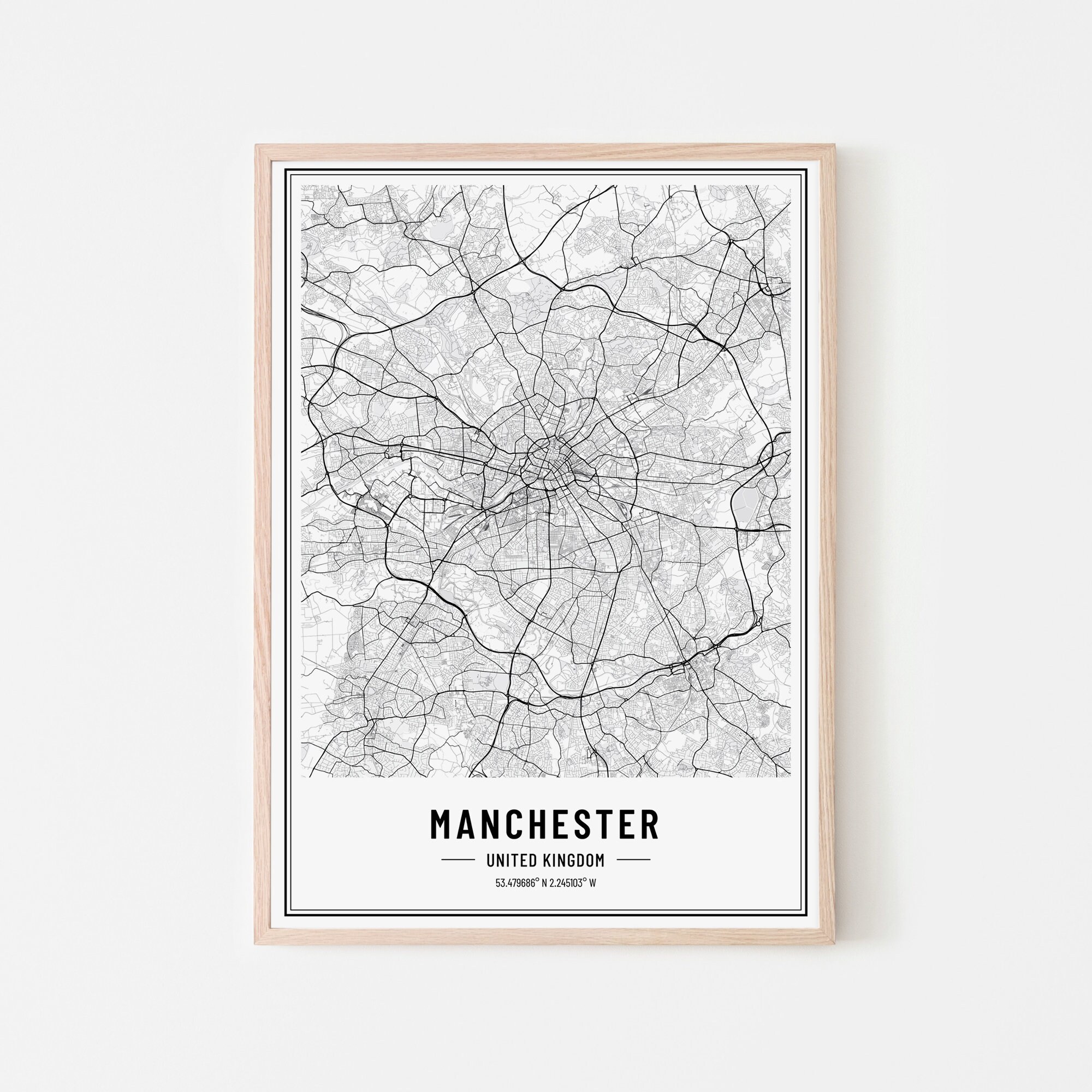 Manchester Wall Print Set With Manchester Definition Print and | Etsy UK