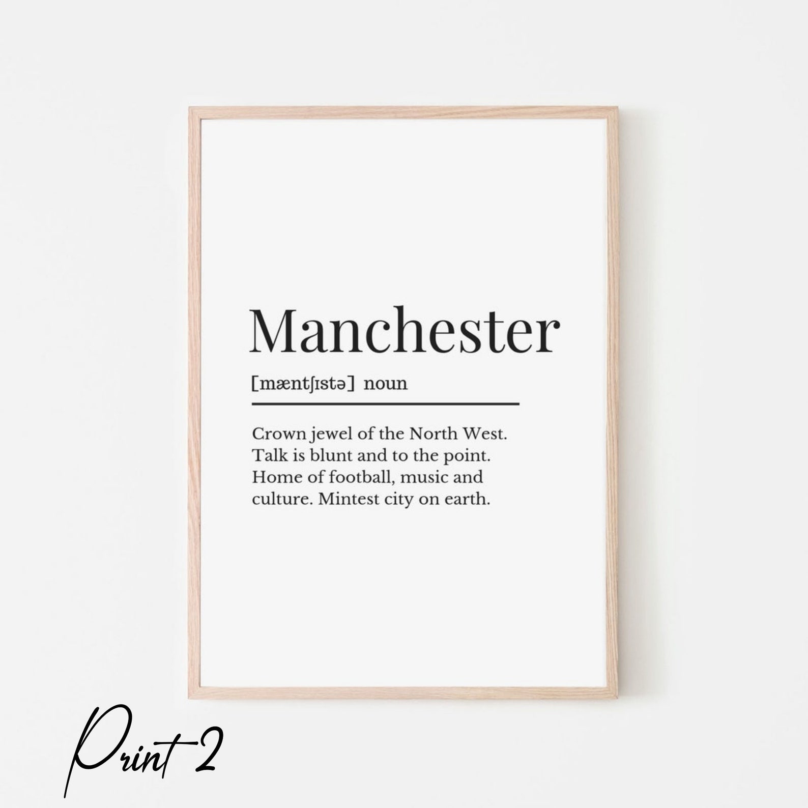 Manchester Wall Prints Manchester Definition Print Born in - Etsy UK