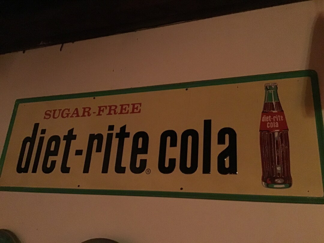 Diet Rite Cola Sign Vintage Signs Antique Soda Signs Soda - Etsy