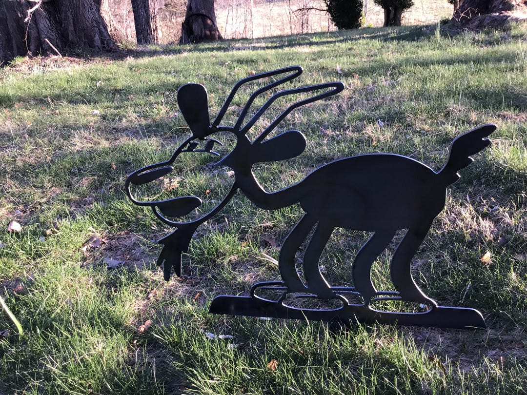 Goat Metal Art Steamboat Willie Goat Garden Stake Yard Art Disney Art ...