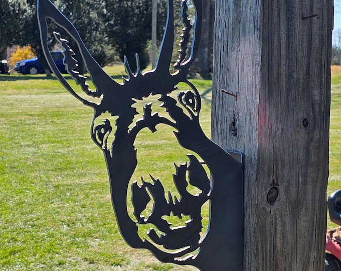 Peek a Boo Metal Donkey - Etsy