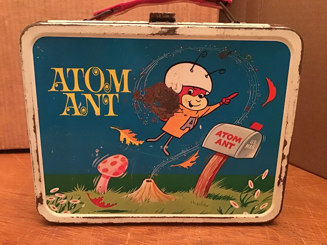 Atom Ant Lunchbox Vintage Lunchbox Secret Squirrel Metal Lunchbox Hanna ...